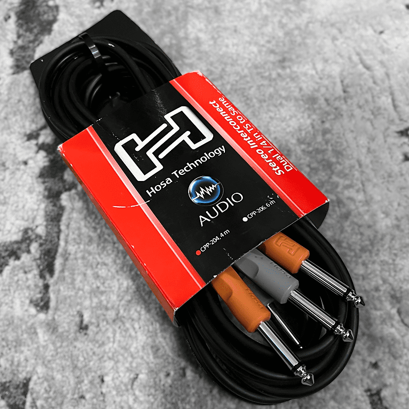 Hosa CPP 204 Stereo Interconnect Cable Dual 1 4 Inch TS Reverb