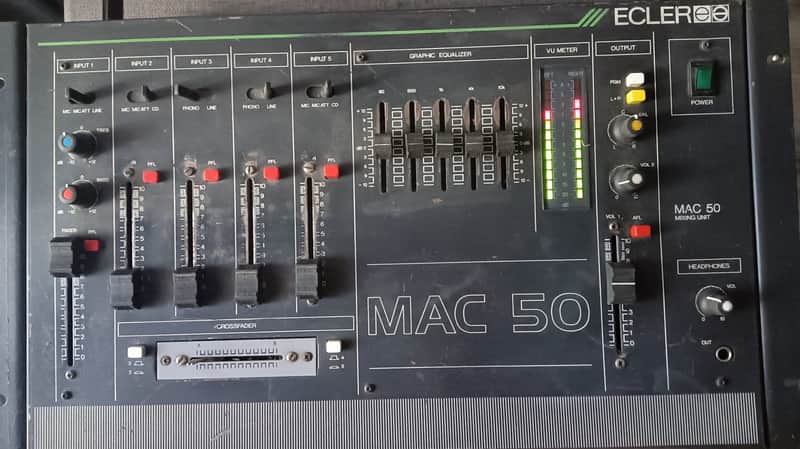 ECLER MAC 50 7 IN 4 OUT GRAPHIC EQ 90s MIXER | Reverb Australia