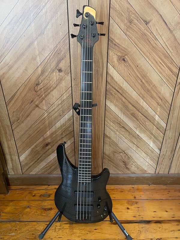 Status Stealth 5-String Graphite Bass – Blue LED Side Markers | Reverb
