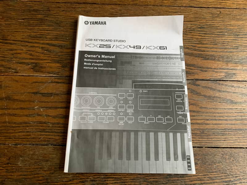 YAMAHA 2007 KX25/ KX49/ KX61 KEYBOARD MANUAL/ | Reverb Australia