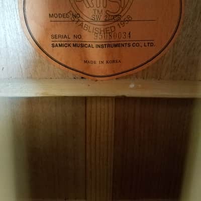 RARE Samick SW 210CE Artist Series 1995 | Reverb