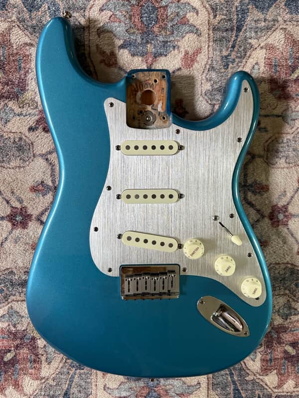 Fender American Standard Hardtail Stratocaster 1998 - Aqua | Reverb