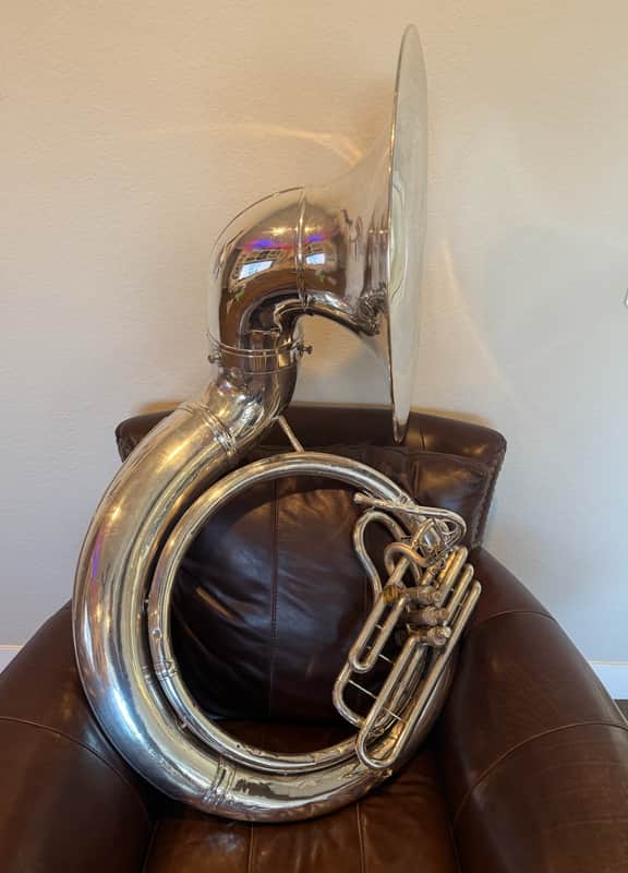 Silver Conn 20K BBb Sousaphone with case, neck, and bits | Reverb