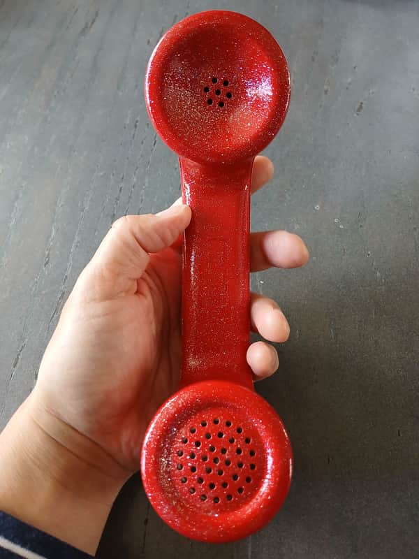 Telephone/Microphone LO-FI - Red Sparkle | Reverb UK