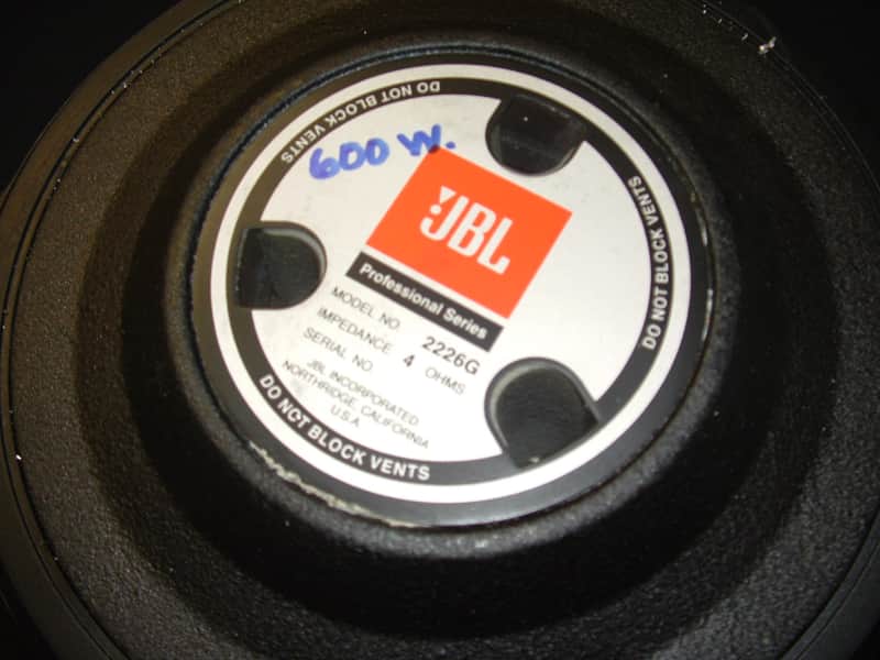JBL 2226G 15 Inch 4 OHM 600 Watt Speaker | Reverb