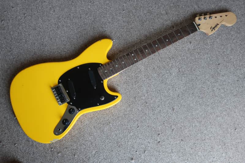 Fender Squier Sonic Mustang 2000s - Graffiti Yellow Parts | Reverb