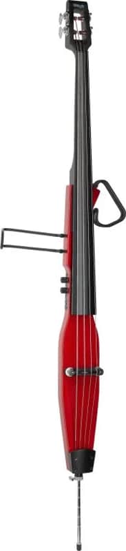 3/4 electric double bass with gigbag, transparent red | Reverb