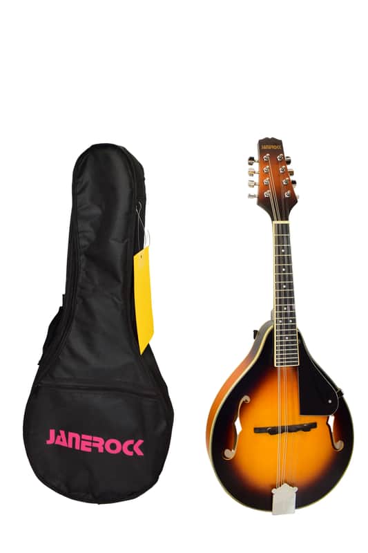Janerock A-Style Mandolin, Sunburst w/ Bag | Reverb