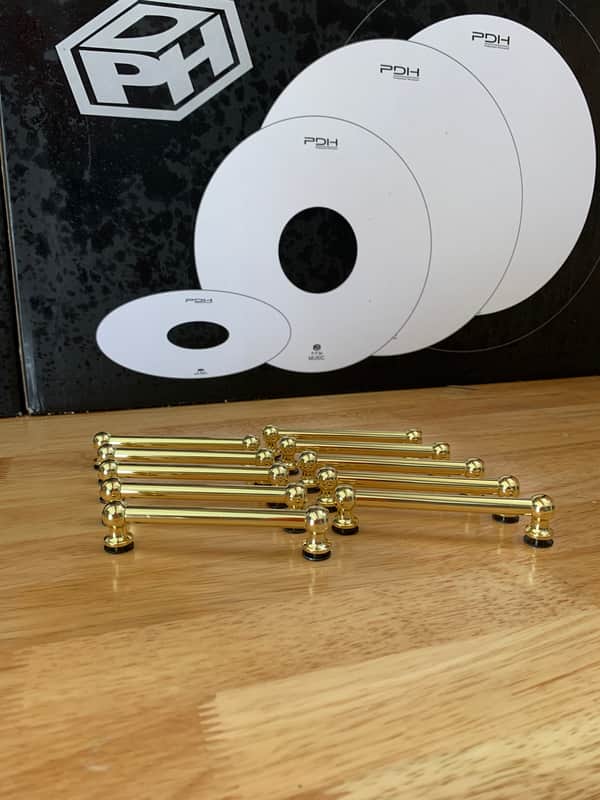10 Tube Lugs 3.5" For Snare Drum, - Solid Brass with Brass | Reverb