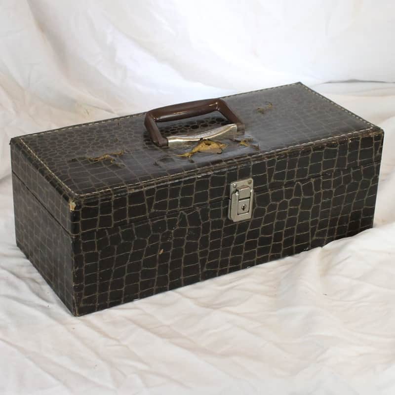 Dark Brown Hard Case for 8-Track Cassettes 7.25" x 16.75" x | Reverb