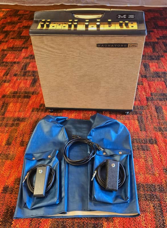 1963 Magnatone M15 - 1st series - footswitches & cover | Reverb