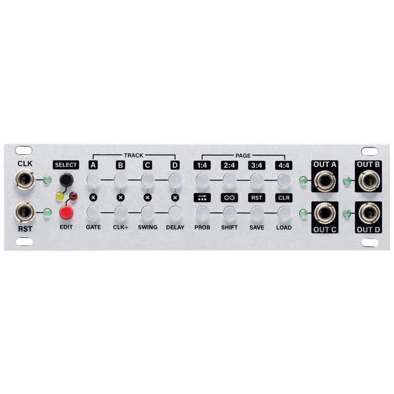 Intellijel Steppy 1U 4-Track 64-Step Step Sequencer Eurorack | Reverb