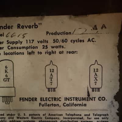Fender Reverb Unit 6G15 1961 - 1963 - Brown | Reverb