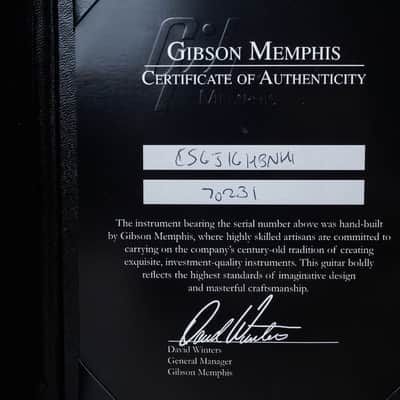 Gibson Memphis COA Book for ES Guitar Black | Reverb