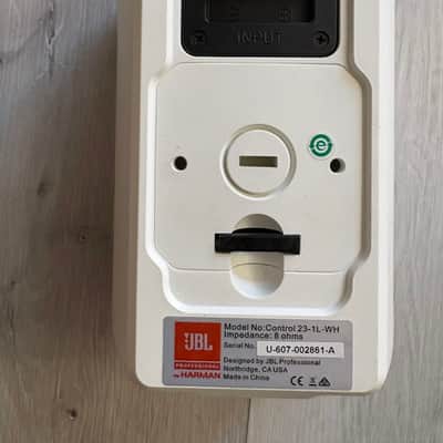 JBL Control 23-1L-WH White Ultra-Compact Speaker + Mounting | Reverb