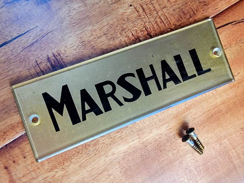 Vintage mid 1960s Marshall block logo plexi badge - original | Reverb