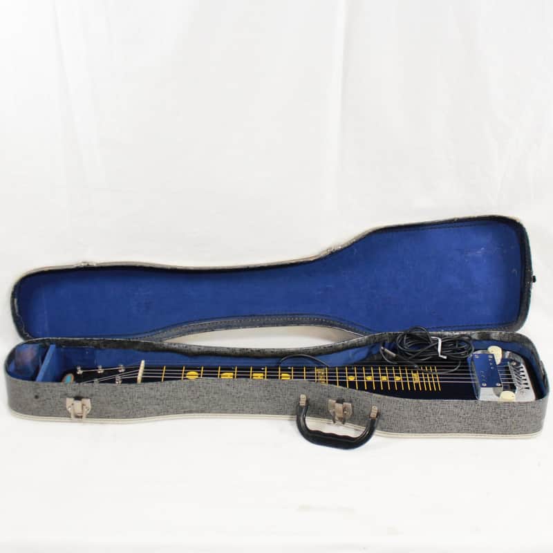 Vintage 1950's Oahu Black/Yellow 6 String Lap Steel Guitar | Reverb