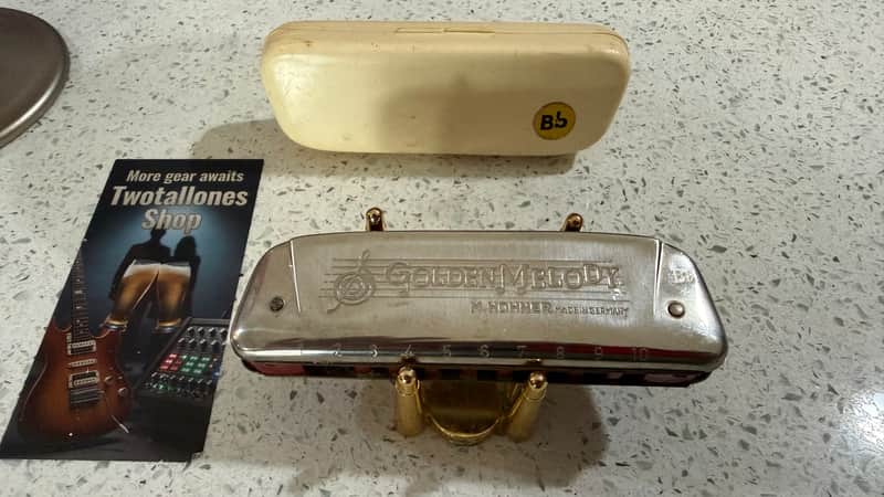 Vintage M. Hohner Golden Melody No. 542 Harmonica – B Flat | Reverb