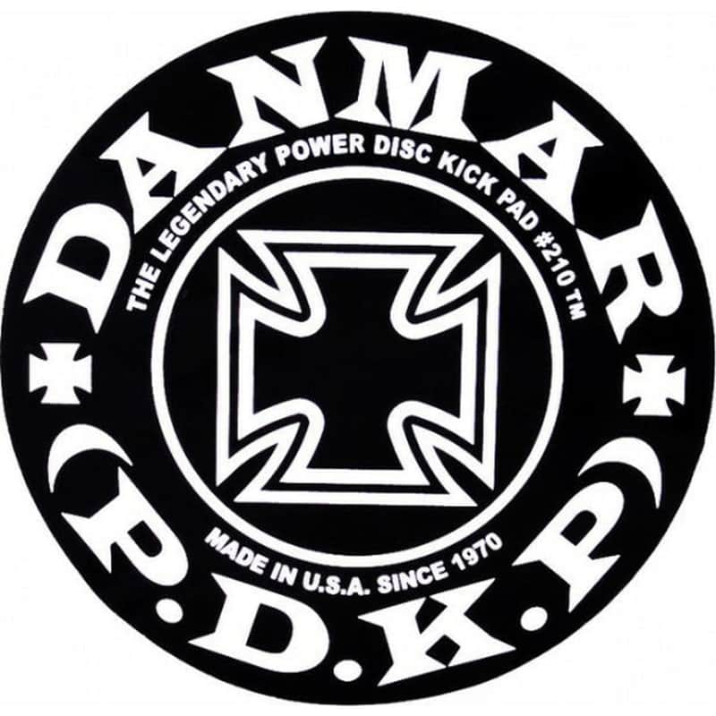 Danmar Bass Drum Single Impact Pad w/Iron Cross Graphic | Reverb