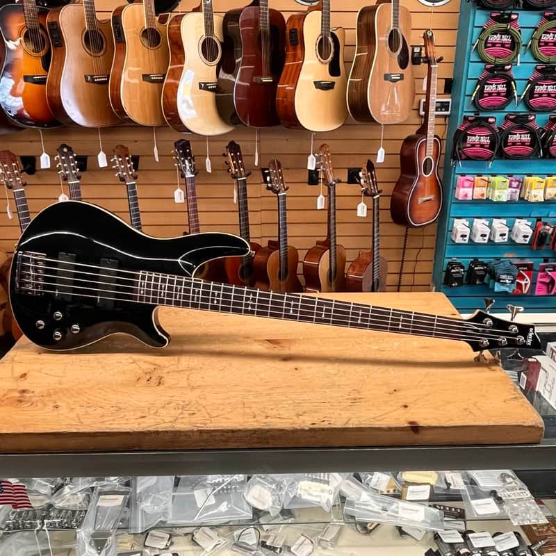 Schecter Omen-5 Black Electric 5-String Bass Guitar | Reverb
