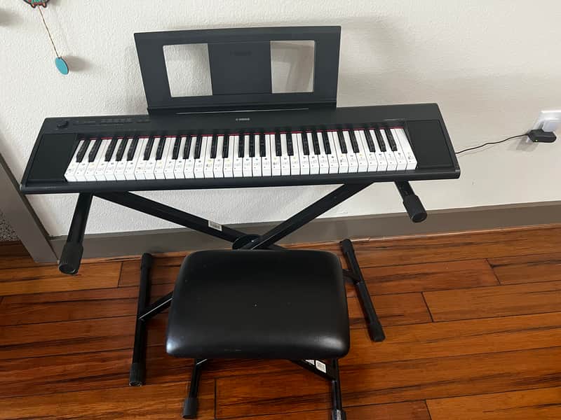 Yamaha Piaggero NP-12 Portable Piano Bundle - Black | Reverb