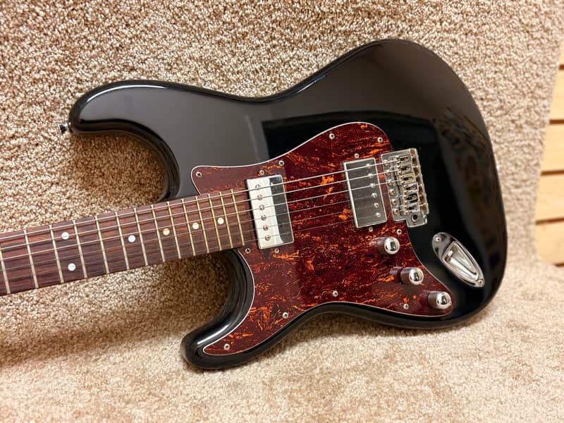 SX Vintage Series HH Strat Copy Black | Reverb