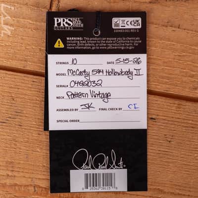 PRS McCarty Hollowbody 594 II Sprayer’s Choice Silver | Reverb