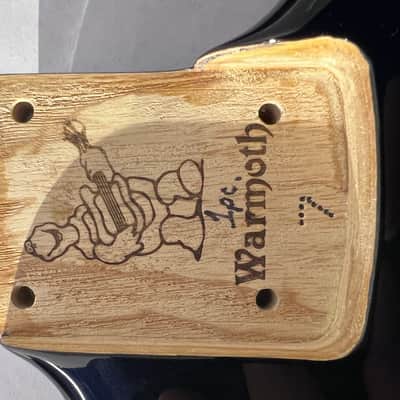 Warmoth Stratocaster Body 2010s - Black w White Racing Stripe | Reverb