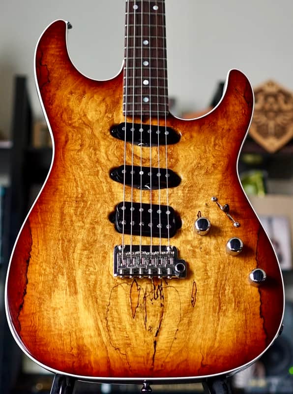6.5lb! James Tyler USA Studio Elite HD-P Spalted Maple Honey | Reverb