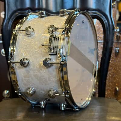 USED DW 8x14 Performance Snare in White Marine Pearl | Reverb