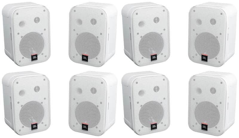 (8) JBL C1PRO-WH Control 1 PRO White 5.25" Wall Mount | Reverb