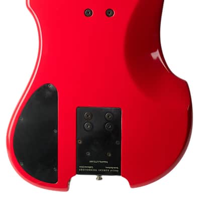 1990 Kubicki Factor 4 Headless Bass Red w/Lever-Operated Drop | Reverb