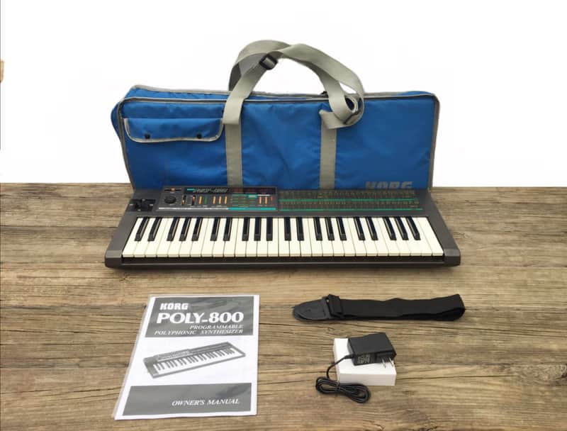 Korg Poly-800 Vintage Synthesizer Keyboard + Original Case | Reverb