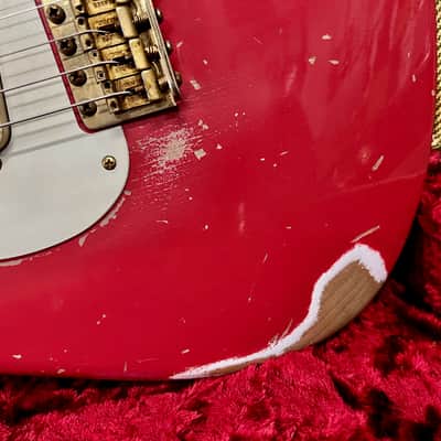 1956 Stratocaster Dennis Galuszka Masterbuilt Relic Gold | Reverb