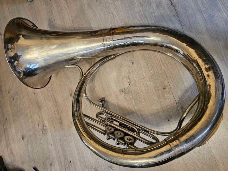 Helicon Eb Tuba Soviet 3 Valves Brass Pipe Wind Instrument | Reverb