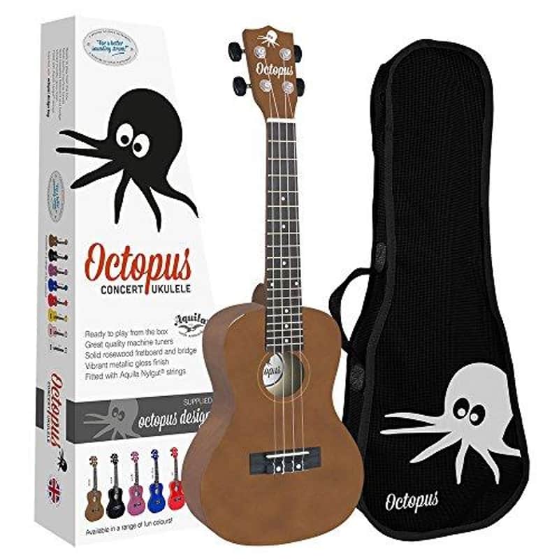 Octopus Concert Ukulele Outfit in brown finish supplied with | Reverb