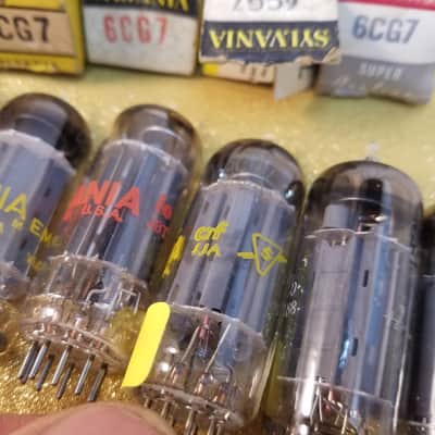 Tung-Sol etc. Pair (2) 6CG7 AT1000 TESTED Vacuum Tubes USA | Reverb
