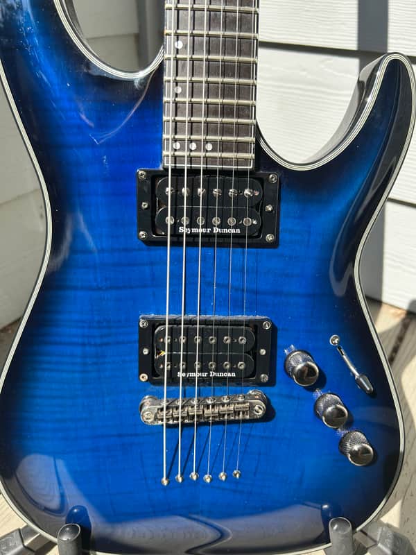 Schecter Blackjack SLS — Blue Burst — Seymour Duncan Pickups | Reverb