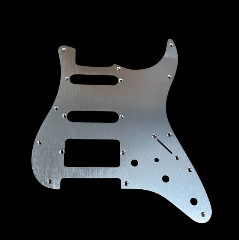 New SSH Stratocaster Electric Guitar Silver Brushed Anodized | Reverb