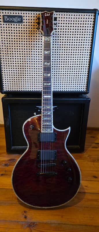ESP LTD EC-1000 Deluxe – Made in Korea – EMG Pickups – Wine | Reverb