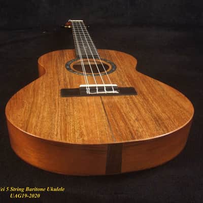 Handcrafted 5 String ArchBack Baritone Ukulele, Solid Mango, | Reverb
