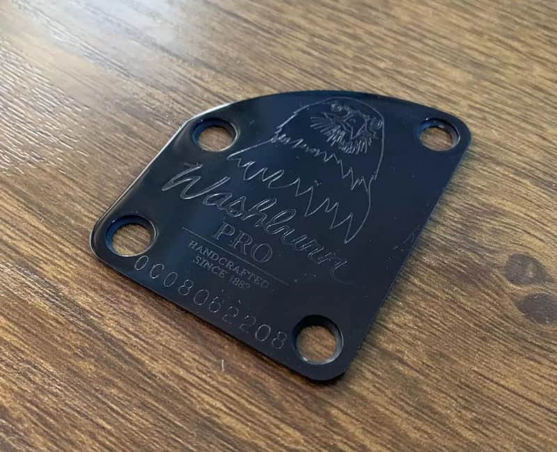Washburn Black Guitar and Bass Neck Plate | Reverb UK