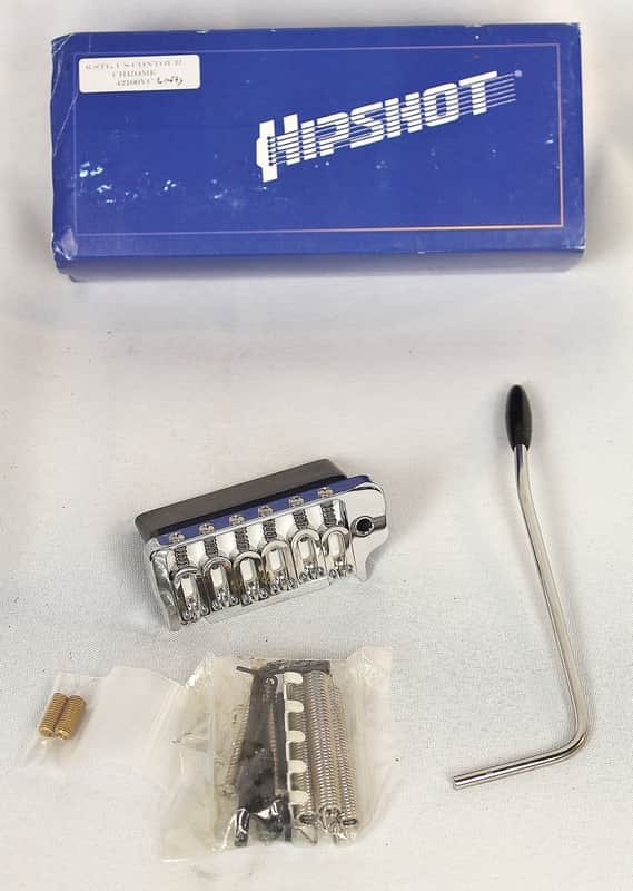 Hipshot Lefty 6 String US Contour Guitar Bridge Chrome | Reverb