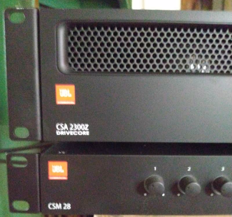 JBL CSA 2300Z 600w amp & JBL CSM 28 mixer -- for 70v system | Reverb