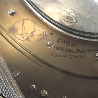 Autographed Hammered Bronze DDRUM Snare - signed by Adam | Reverb