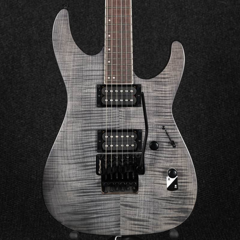 ESP/LTD M200 Flame Maple - See Thru Black-No Gig Bag | Reverb