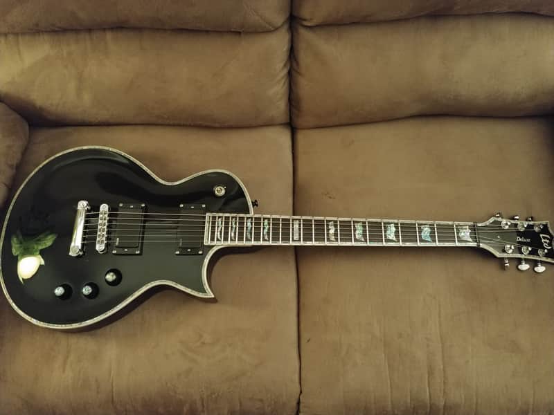 ESP LTD EC-1000T Glossy Black W/ Abalone Binding, | Reverb Hungary