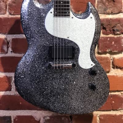 ESP Custom Viper Baritone - Silver Heavy Flake Sparkle | Reverb