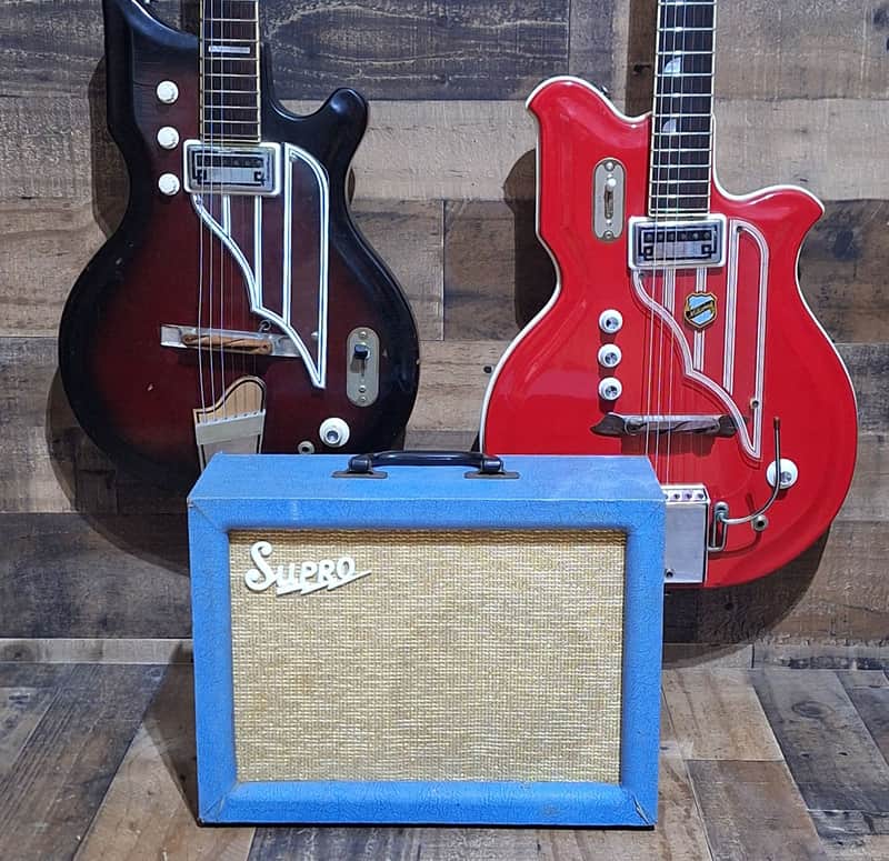 1965 Supro Bantam 5W 1x8" Combo Tube Amplifier - Rare Blue | Reverb