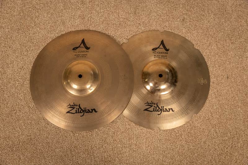 Zildjian 14" A Custom Rezo Hi Hat Cymbals 1059g 1337g | Reverb
